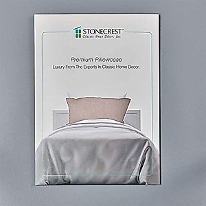STONECREST Ruffle Satin Pillow Sham for Hair and Skin, Soft Silky Satin Pillow Cover with Envelop Closure Pillowcase Set of 2(20" x 30")(Petal Pink, Queen)
