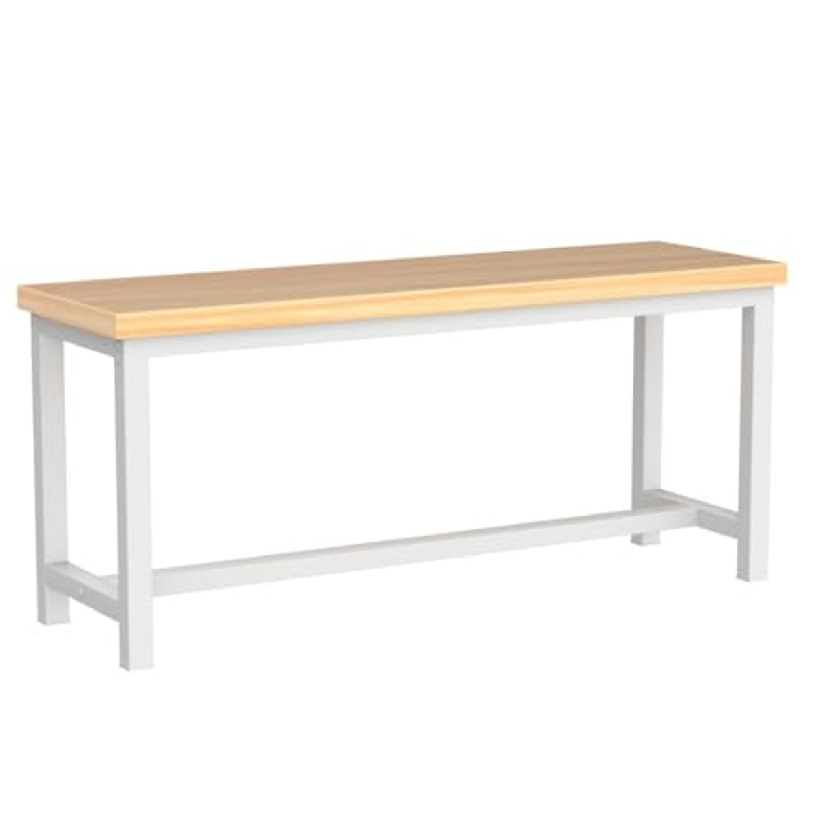 Recaceik Dining Benches, 39 Inch Table Benches, Pair of 2 Benches for Dining Room, Kitchen, Entryway, Bedroom, Industrial Small Bench Kitchen Bench with Metal Legs, Easy to Assemble, Walnut