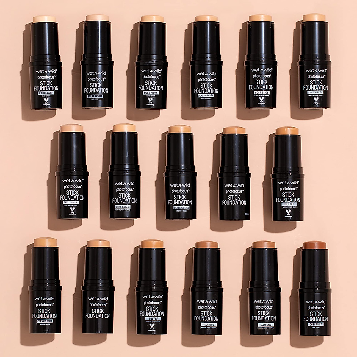 wet n wild Photo Focus Matte Foundation Stick Makeup, Soft Ivory | Vegan & Cruelty-Free