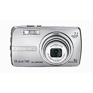 Olympus Stylus 740 7.1MP Digital Camera with Digital Image Stabilized 5x Optical Zoom (Silver)
