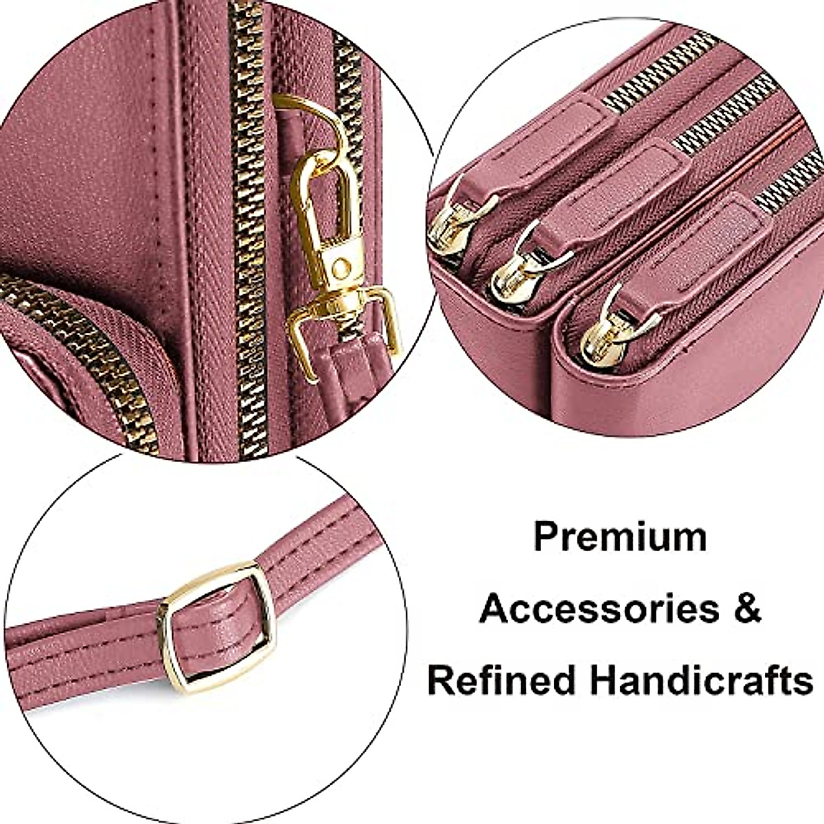 WTSHOPME Crossbody Phone Bags for Women Small PU Leather Cellphone Purse Wallet
