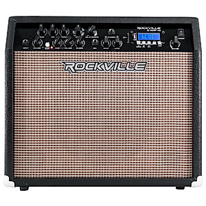 Rockville G-AMP 40 Guitar Amplifier 10" Speaker/Bluetooth/Mic in/USB/Footswitch,Black