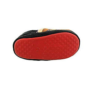 Disney Cars Lightning McQueen Tow Mater Toddler Boys Plush Aline Slippers (7-8 M US Toddler, Black/Red)