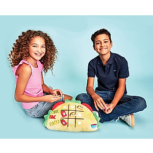 iscream Summer Camp Games Tic Tac Donut 13" Fleece Activity Game Pillow for Camp, Troops, and More!