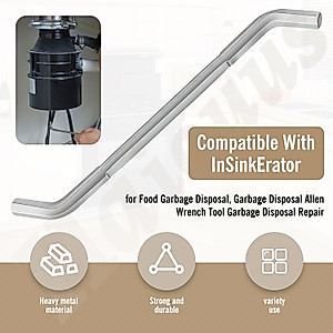 Garbage Disposal Wrench/Garbage Disposal Key Wrench, WRN-00 Jam-Buster Wrench, Compatible With InSinkErator, for Food Garbage Disposal, Garbage Disposal Allen Wrench Tool Garbage Disposal Repair