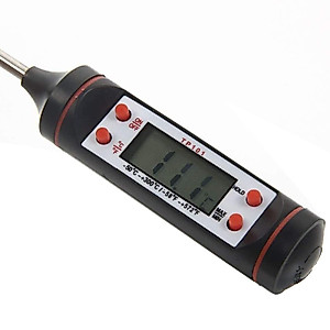 narutosak Meat Thermometer Digital Instant Read for Grilling Kitchen Cooking for Candy Thermometer for Outdoor Black