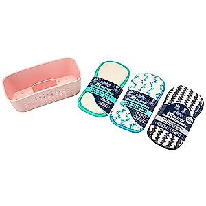Minky Pink M Cloth Storage Basket Set