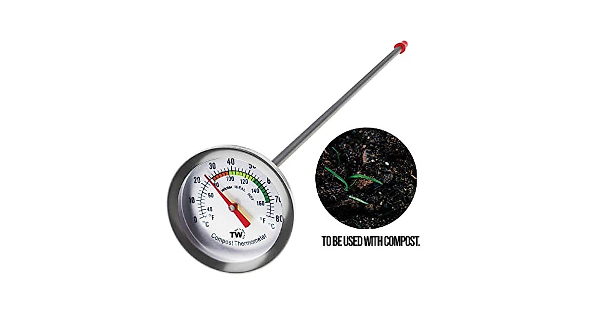Stainless Steel Compost Thermometer for Accurate Readings