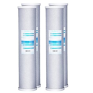 Geekpure 20 Inch Carbon Block Water Filter Remove Chlorine Taste Odors for Whole House Filtration- 4.5 Inch x 20 Inch -5 Micron