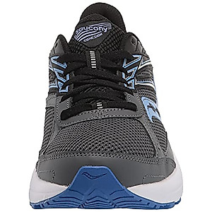 Saucony Women's Cohesion 14 Road Running Shoe, Charcoal/Jewel, 9