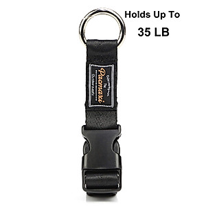 PACMAXI Round Strong Handy Hooks Clips Organizer Hanger for Walker, Rollator, Crutches, Wheelchair, Shopping Cart, 2 Pack (Black)