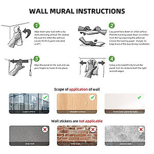 66.9x28.3 Inch Boho Rainbow Wall Decals Removable Rainbow Wall Sticker Wall Art Vinyl Peel and Stick Rainbow Decals for Girls Kids Bedroom Nursery Playroom Decor