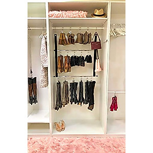 Deluxe 12-Pair Hanging Boot Storage - Double Decker Caddy Includes 12 Boot Hangers (Boot Organizer, Boot Hanger, Boot Storage System) (Original System with 12 Boot Hangers)