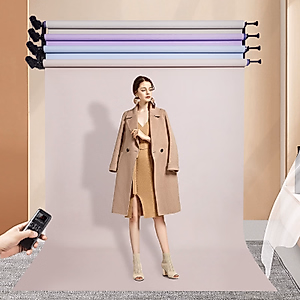 LOYALHEARTDY 4 Roller Wall Mounting Electric Motorized Background Support System with Remote Control for Photography, Including 2 x Four-fold Mounting Brackets, 4 x Electric Motors