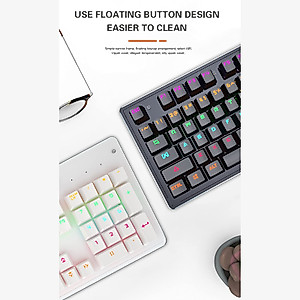 LJFLI Gaming Keyboard Mechanical Wired E-Sports Game Green axis Office Computer Keyboard,Black