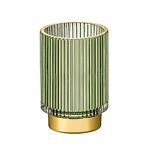 LEICURACE Makeup Brush Holder Toothbrush Holders Crystal Makeup Holder Small Makeup Organizer Retro Desktop Eyeliners Eyebrow Pencil Storage