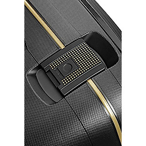 SAMSONITE S'Cure DLX Spinner 75, 4.5 KG Hand Luggage, 75 cm, 102 liters, Black (Black/Gold Deluscious)
