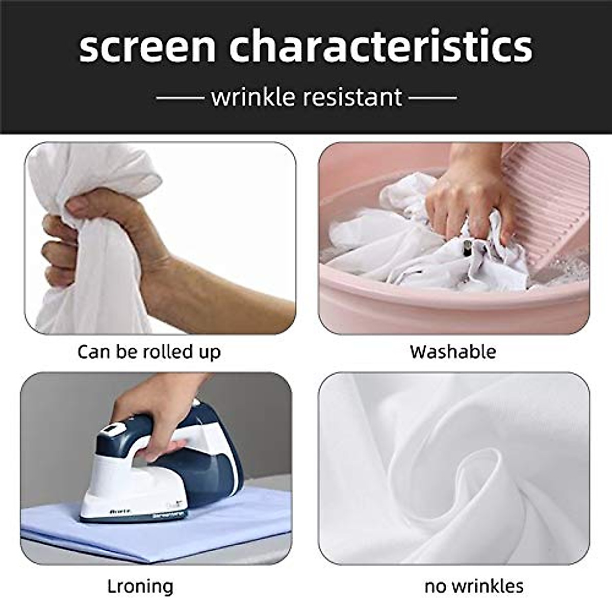 n/a Outdoor Projector Screen with Stand 100 Inch 16:9 8K 4K HD 3D Fast Folding Portable Indoor Projection Screen