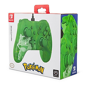 PowerA Wired Controller for Nintendo Switch - Pokémon: Bulbasaur Overgrow, Gamepad, Game controller, Wired controller, Officially licensed