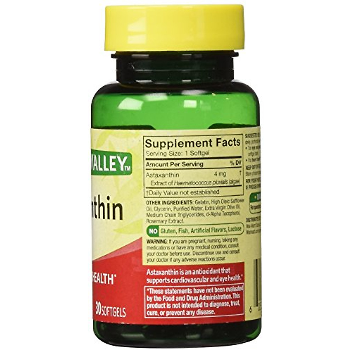 Spring Valley - Astaxanthin 4 mg, 30 Softgels