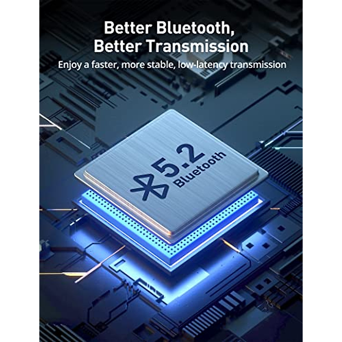 Bluetooth Headphones, Bluetooth 5.2 Stereo aptX Wireless Earbuds Bass Magnetic IPX7 Waterproof Open Earbuds Bulit-in Mic with 24H Playtime, Lightweight Neckband Earphones for Sport, Gym, Running