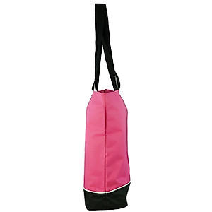 Shoulder Tote Bag with Zipper, Raspberry