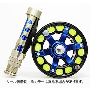 Pacific Bay A7V-GO Reel Seat, for Flies, Screw, Uplock, All Aluminum