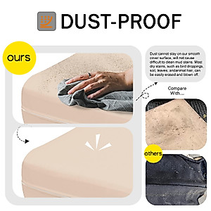 ClawsCover 11Pack Outdoor Seat and Back Cushions Replacement Covers Fit for 5-Seater 6Pieces Wicker Rattan Patio Furniture Conversation Set Sectional Couch Chairs,Light Khaki-Included Cover Only