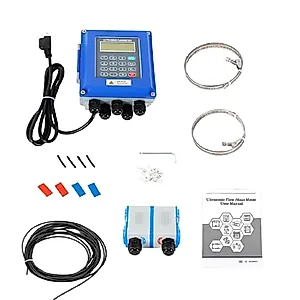 Pattosaey TUF-2000B Ultrasonic Flow Meter Digital Flowmeter DN50~DN700mm Liquid Flowmeter for Steel Copper PVC Aluminum Measure, DC8~36V/AC85~264V