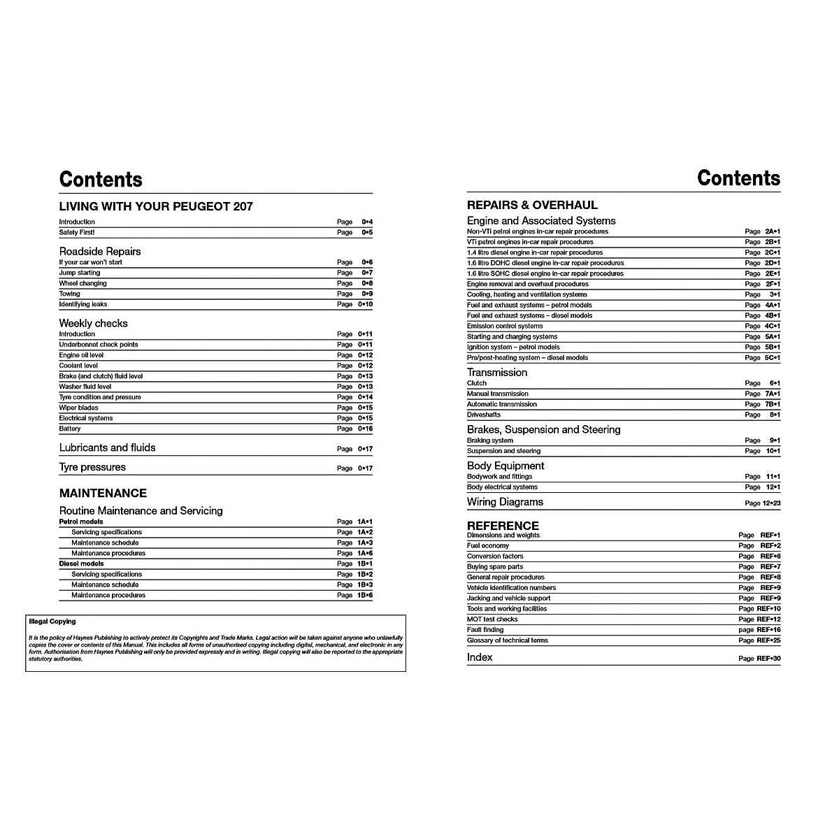 Peugeot 207 Petrol & Diesel 06 - 13 Haynes Repair Manual (Paperback)