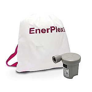 EnerPlex Kids Inflatable Travel Bed with High Speed Pump, Portable Air Mattress for Kids on The Go, Blow up Toddler Travel Bed with Sides – Built-in Safety Bumper - Pink