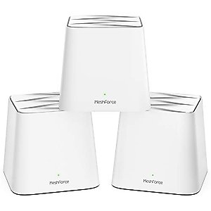 Meshforce M1 Mesh WiFi System, Whole Home WiFi Performance, WiFi Router Replacement, Max Wireless Coverage 6+ Rooms, Easy to Setup, Parental Control (3 Pack)