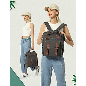 LOVEVOOK Laptop Backpack for Women, Teacher Nurse Bag Work Travel Computer Backpacks Purse,Water Resistant Daypack with USB Charging Port, 17.3 inch