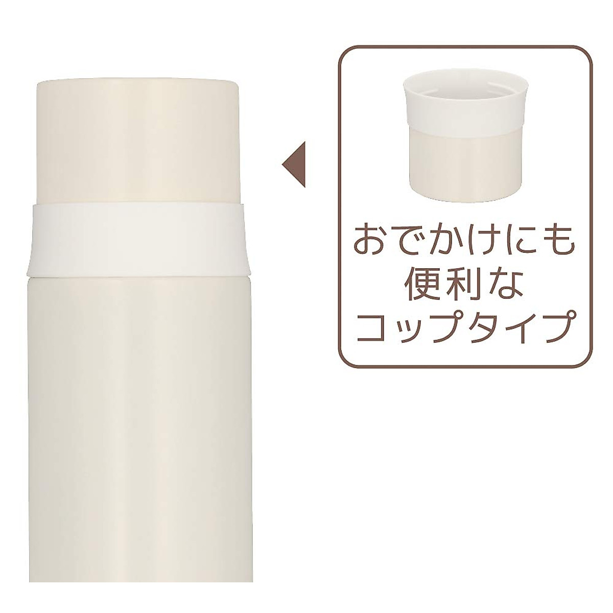 Thermos FFM-351 PRW Water Bottle, Stainless Steel Slim Bottle, Pearl White, 11.8 fl oz (350 ml)