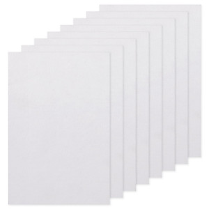 8PCS Felt Sheets for Crafts 2mm Thick White Stiff Felt 8"x12" Hard Large Thin Felt Fabric DIY Projects Supplies for DIY Hobby Sewing Crafting Cushion Decoration Gift Wrapping