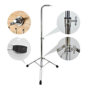 ENNBOM Bar Chimes with Adjustable Stand 25 Note 36 Note Single-row Wind Chime Musical Percussion Instrument (36 Note, Frosted red)