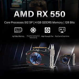Lenovo Gaming PC Desktop Computer - Intel Quad I7 up to 3.8GHz, AMD Radeon RX 550 4G GDDR5, 16GB Memory, 128G SSD + 2TB, RGB Keyboard & Mouse, WiFi & Bluetooth 5.0, DVD, Win 10 Pro (Renewed)