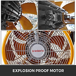 Mophorn Explosion Proof Fan 12 Inch(300mm) Utility Blower 550W 110V 60HZ Speed 3450 RPM for Extraction and Ventilation in Potentially Explosive Environments