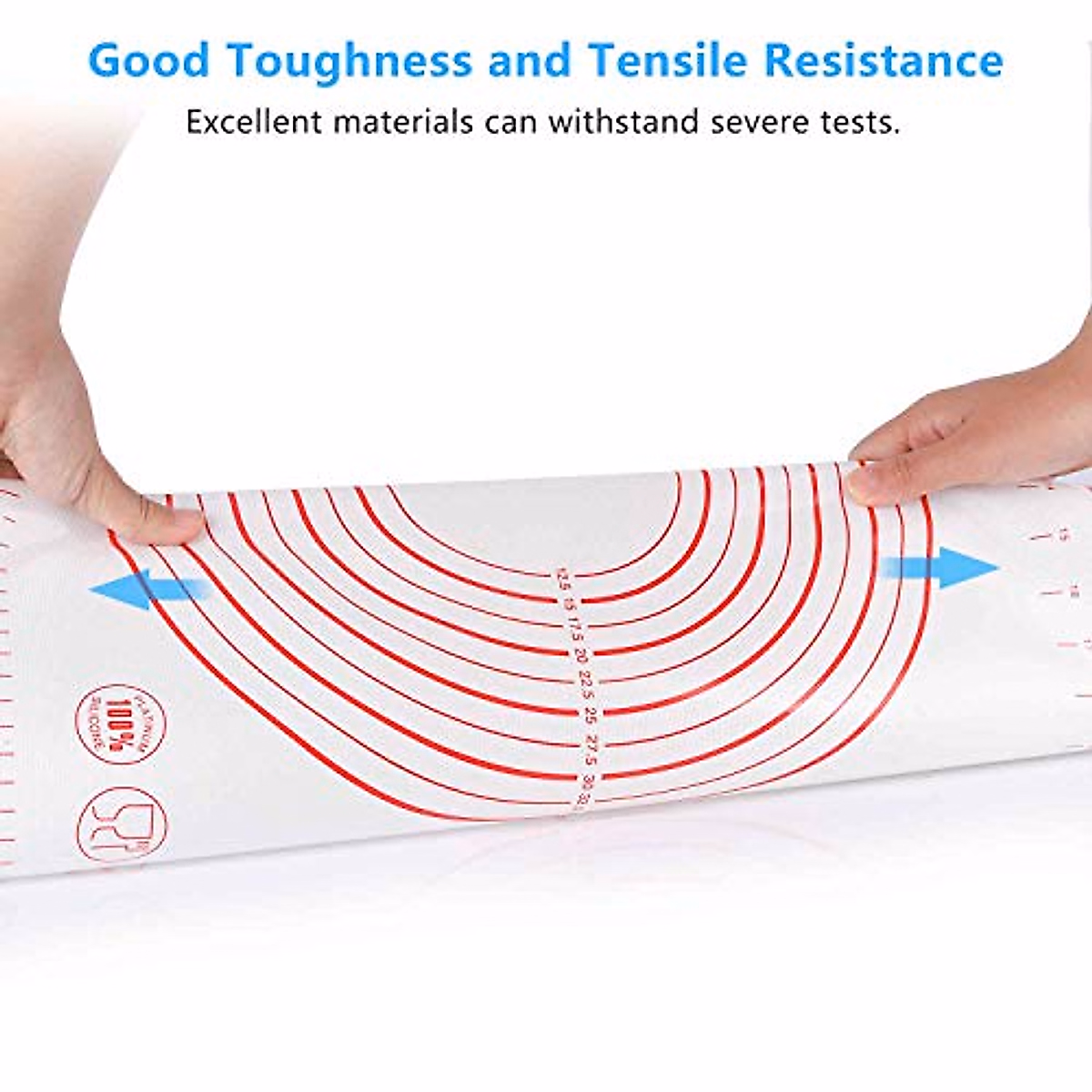 Rolling Pin - Dough Roller Wood Rolling Pin for Baking, 16 Inch by 1-3/8 Inch, Professional Rolling Pins for Baking Pizza, Clay, Pasta, Cookies, Dumpling (Pastry Mat)