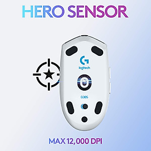 Logitech G305 Lightspeed Wireless Gaming Mouse + G440 Hard Gaming Mouse Pad Bundle - White