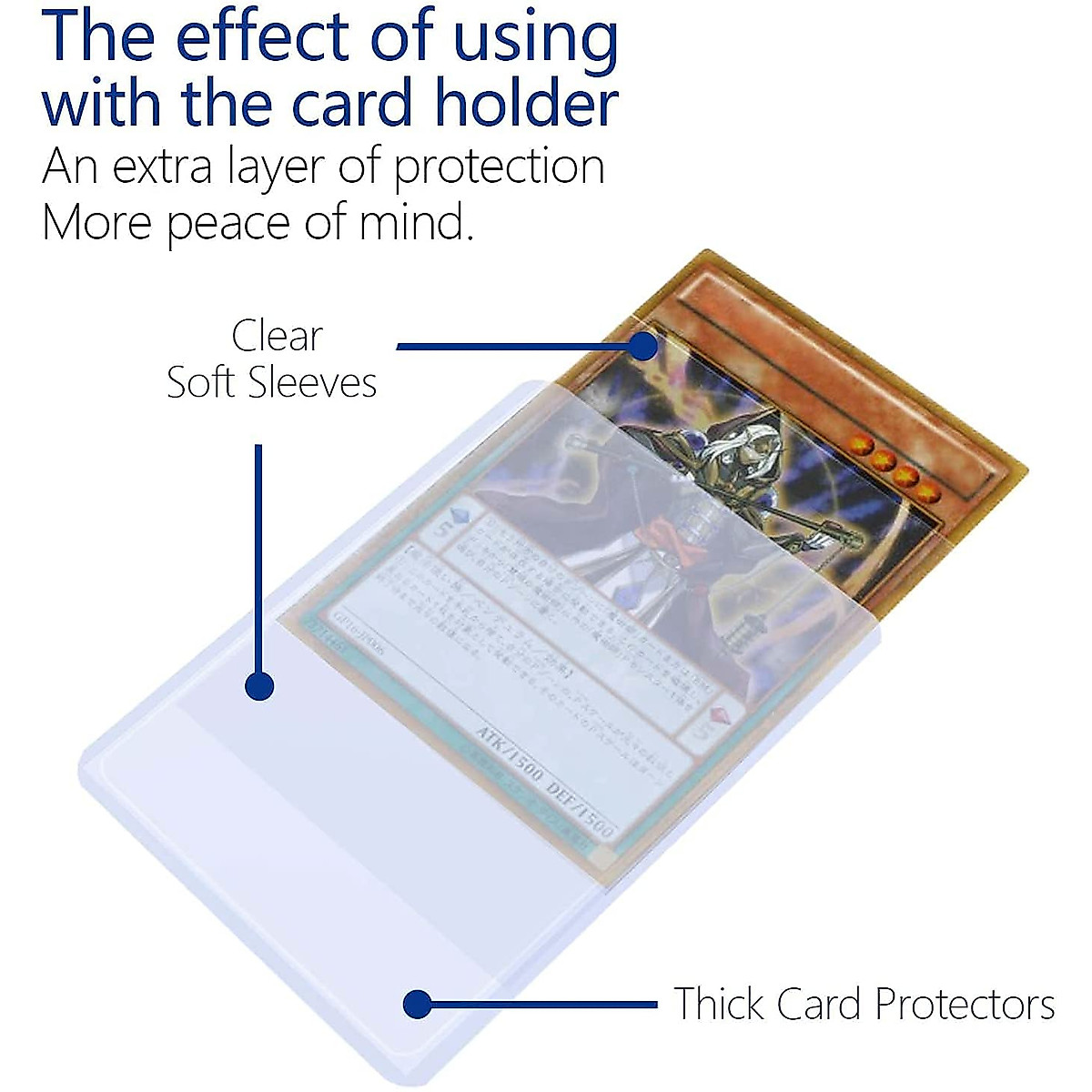 150 Pack Trading Card Sleeves, Toploaders Consist 50 Hard Plastic Card Protectors + 100 Clear Soft Sleeves for Baseball Game Sports Collectible Trading Card（3" x 4" regular）