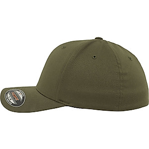 6277 Flexfit Men's Athletic Baseball Flexfitted Cap (L/XL, Olive)
