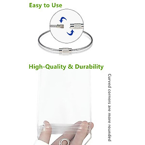 Cruise Luggage Tags (5-Pc Kit) Wide Luggage tag Holder Cruise Essentials Zip Seal Reusable and Steel Loops Premium Clear Thicken Luggage Tags Waterproof