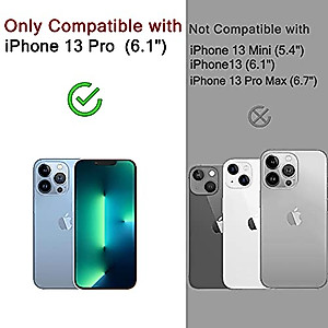 Ferilinso Designed for iPhone 13 Pro Privacy Screen Protector, 2 Pack 9H Anti Spy Tempered Glass with 2 Pack Camera Lens Protector, Case Friendly, Bubble Free, 5G 6.1 Inch, Easy Installation