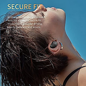 Mini Bluetooth Earphone, Invisible Wireless Headphone in-Ear Earbud with Microphone, 16 Hours Playing Time Earpiece Car Headset USB Charger for iPhone Samsung Smartphone (Nude)