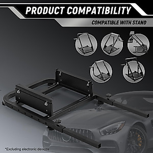 Marada Racing Rear Seat Stand Add-On Rear Half Chair Stand for Steering Wheel Stands to Racing Simulator Cockpit, Universal Bucket Frame Mount Bracket,49cm,No Seat