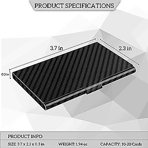 DMFLY Slim Minimalist Business Card Holder for Men & Women, Premium Metal Business Card Case, Pocket Name Card Holder, Buckle Style Shut, Classy Black