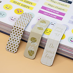 Magnetic Bookmarks Magnet Page Markers, 14 PCS Magnetic Page Clip for Students Teachers, Fun Book Marks for Reading(QS19-B)