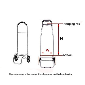 Shopping Cart Replacement Bag, Trolley Waterproof Spare Bag, Storage Bag with Side Pockets and Front Pocket 48L, 7 Colors (Color : A)