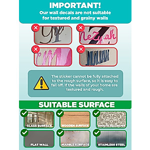 crypto, Multiple Font Custom Name & Initial Nursery Wall Decal - Mural Wall Decal Sticker for Home Children's Bedroom, Car & Laptop (OP002)